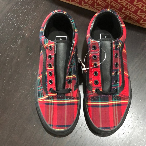 Vans | Shoes | Vans Old Skool Plaid Mix Red | Poshmark